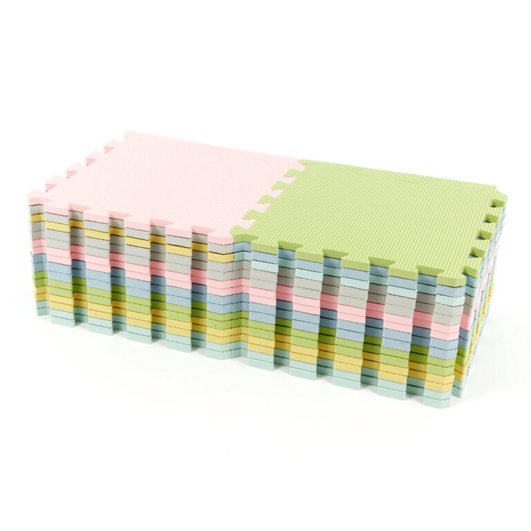 Multi Colour Premium EVA Foam Play Mats (Pack of 30 Pastels) Soft Floor ...